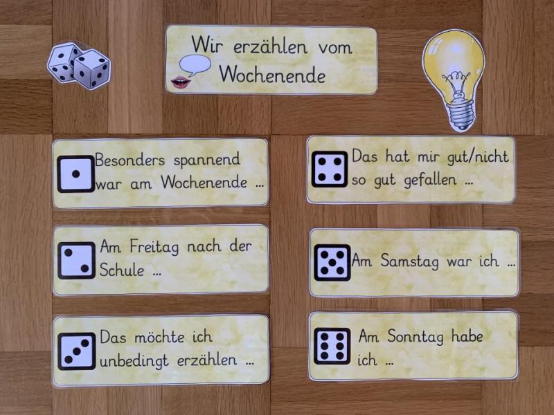 Verschiedene Möglichkeiten zum „Erzählen vom Wochenende" | Grundschule ...